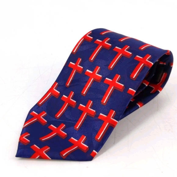 Steven Harris | Accessories | Steven Harris Blue Red Christian Cross ...